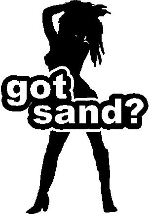 Got sand?, Vinyl cut decal