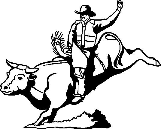 Bull Rider, Vinyl cut decal