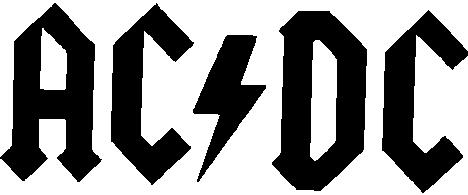 AC DC , Vinyl cut decal